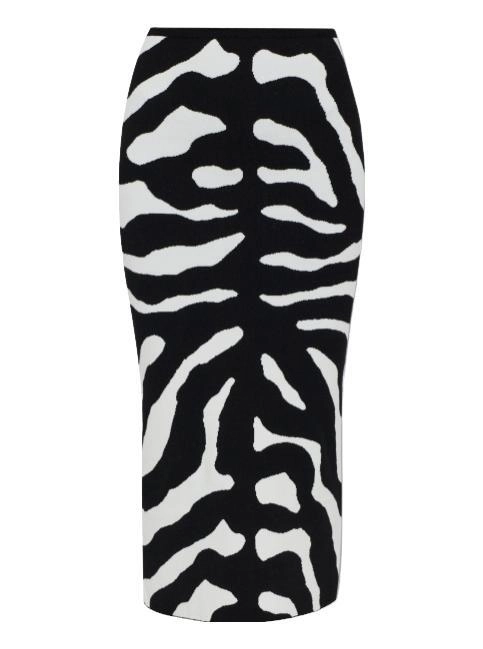 Moschino Printed Pencil Skirt - Black