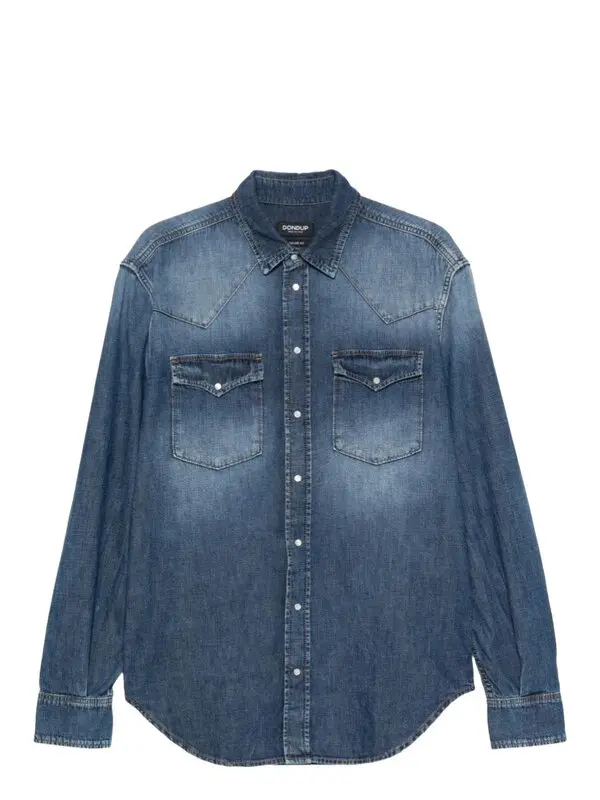DONDUP Long-sleeve Denim Shirt - Blue