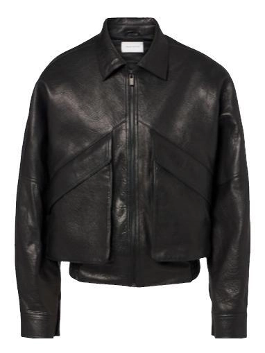 Magda Butrym Leather Blouson Jacket - Black