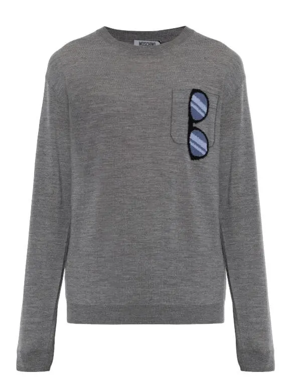 Moschino Long-sleeve Knit Top - Grey