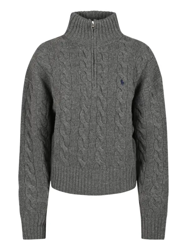 Polo Ralph Lauren Cable-knit Quarter-zip Sweater - No