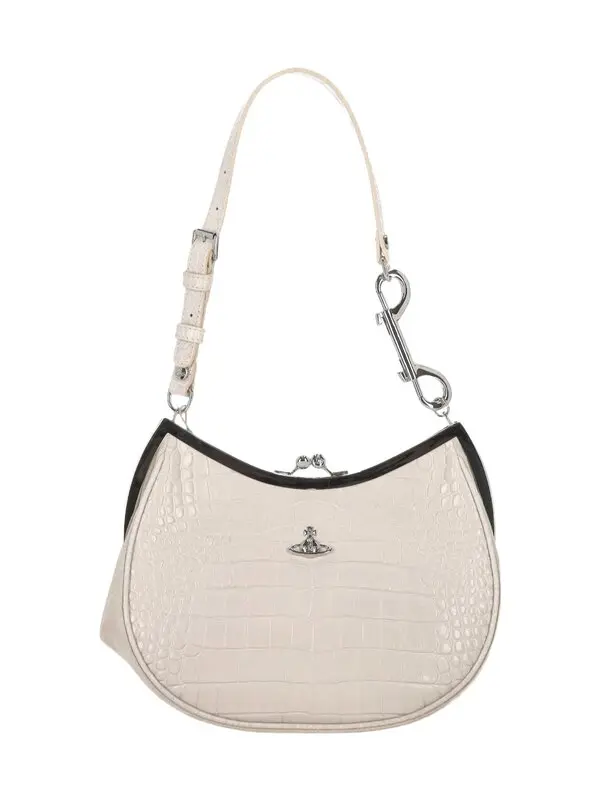 VIVIENNE WESTWOOD Charm Frame Shoulder Bag - Pearl White