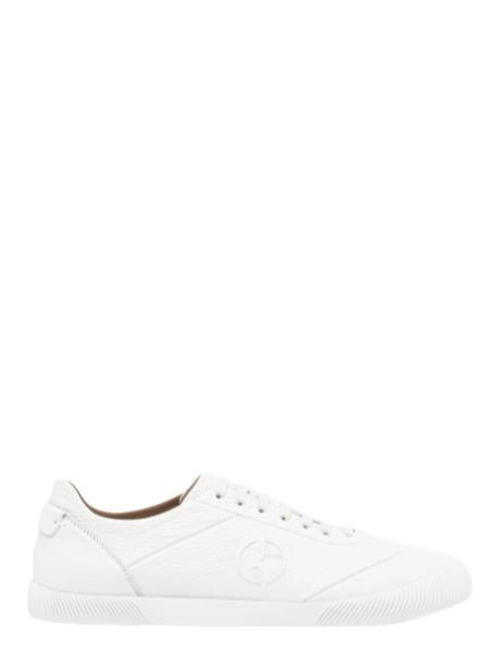 Giorgio Armani Leather Sneakers - White