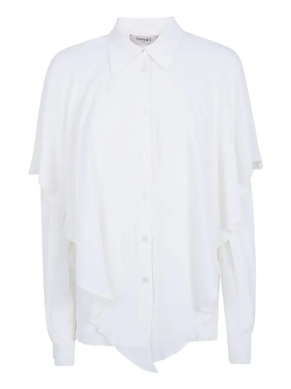 TWINSET Ruffle Detail Shirt - White