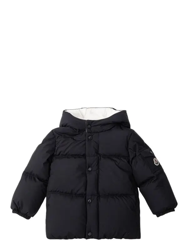 Moncler Long-sleeved Hooded Down Jacket - Navy Blue