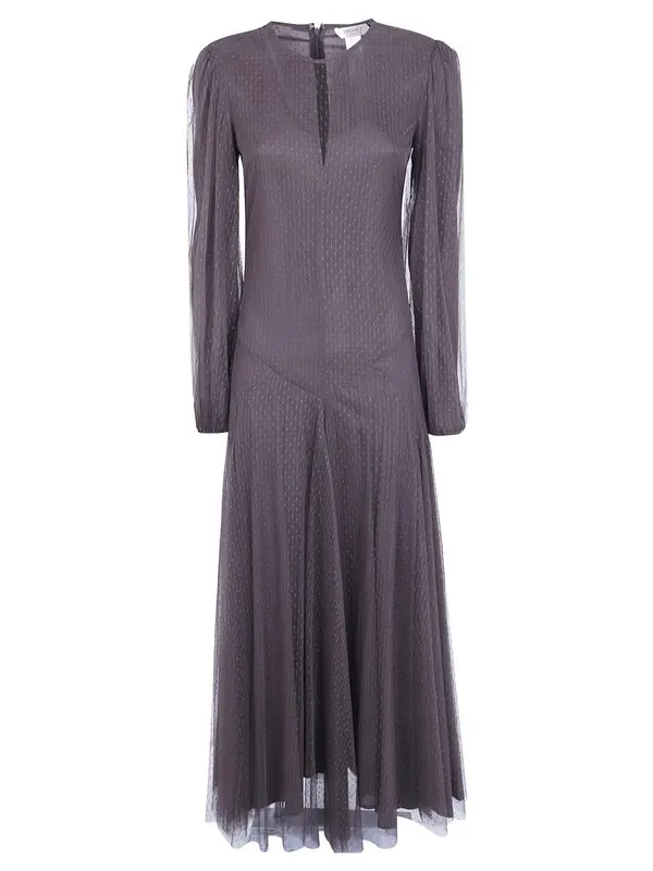 TWINSET Long Sleeved Flared Midi Dress - No
