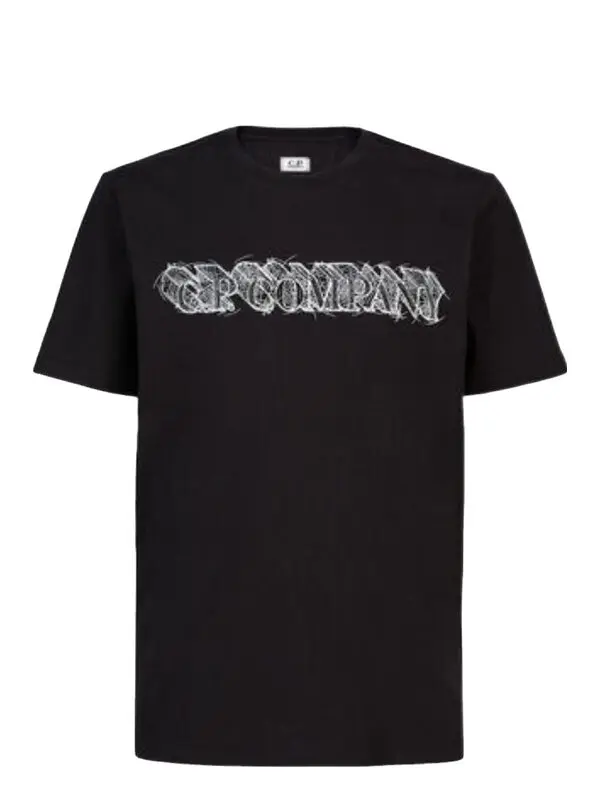 C.P. COMPANY Logo-print Cotton T-shirt - Black