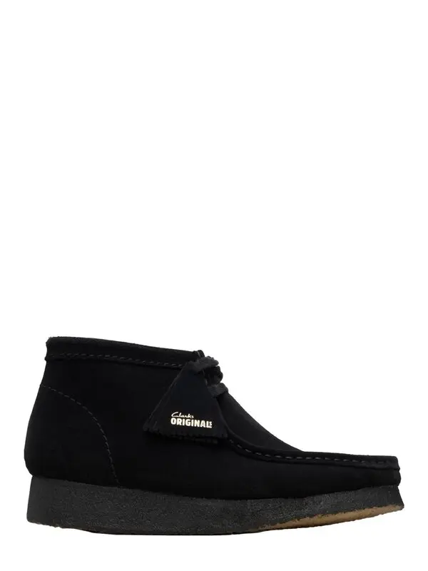 Clarks Wallabee Ankle-length Boots With Logo Tag And Rubber Crêpe Sole - Black