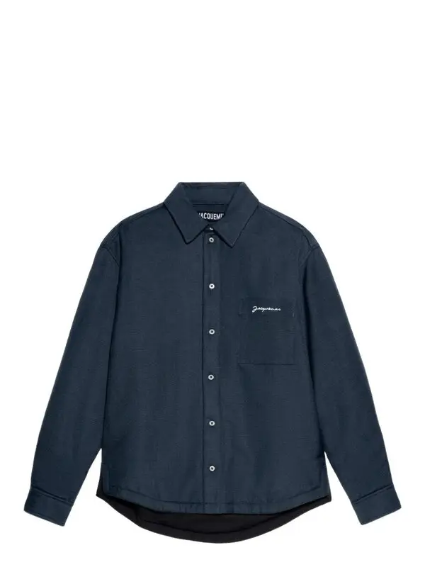 Jacquemus Collared Long-sleeve Shirt - Black