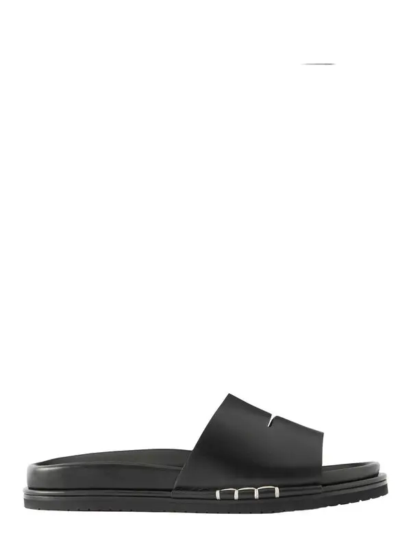 JW Anderson Fussbett Leather Sandals - Black
