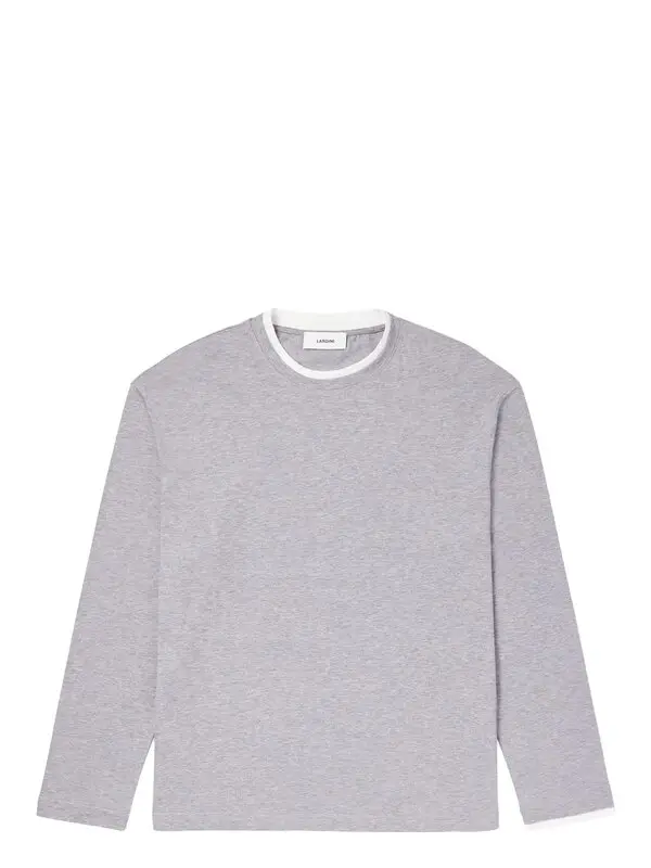 LARDINI Cotton-jersey T-shirt - Gray