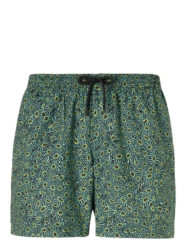 Dries Van Noten Printed Swim Shorts - Green