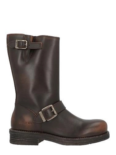 REPLAY Leather Boots With Buckles - Brown