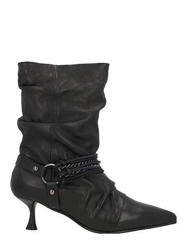 COPENHAGEN  Leather Ankle Boots - Black
