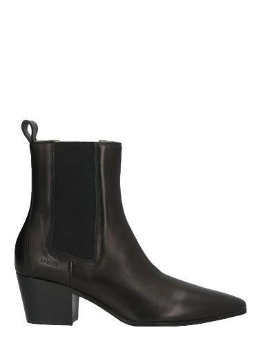 COPENHAGEN  Leather Ankle Boots - Black