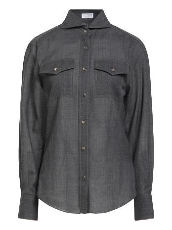 Brunello Cucinelli Virgin Wool Shirt - Charcoal