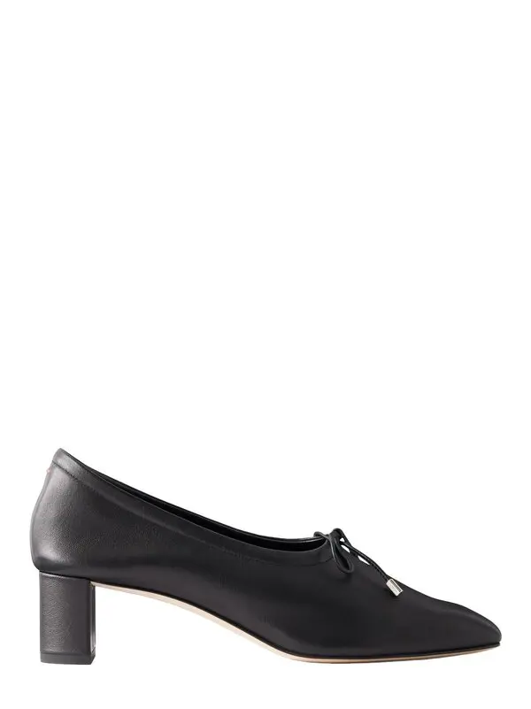 AeydĒ Narissa 45 Bow-detail Leather Pumps - Black