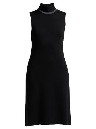 PUROTATTO Merino Wool Sleeveless Midi Dress - Black