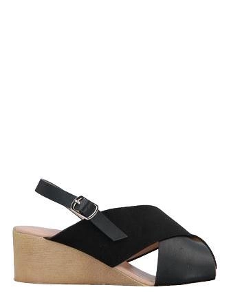 ONYX Platform Wedge Sandals - Black