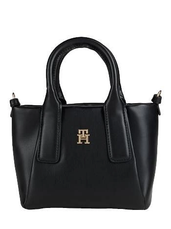 Tommy Hilfiger Leather Tote Handbag - Black
