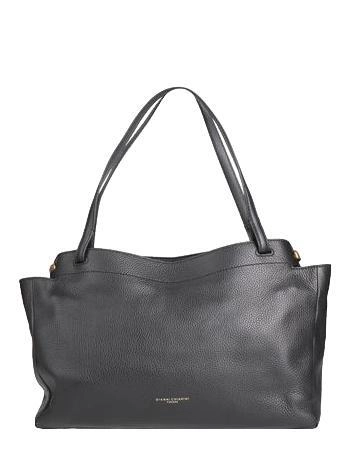 GIANNI CHIARINI Pebbled Leather Tote - Black