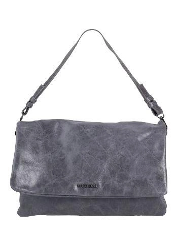MARC ELLIS Leather Flap Bag - Grey