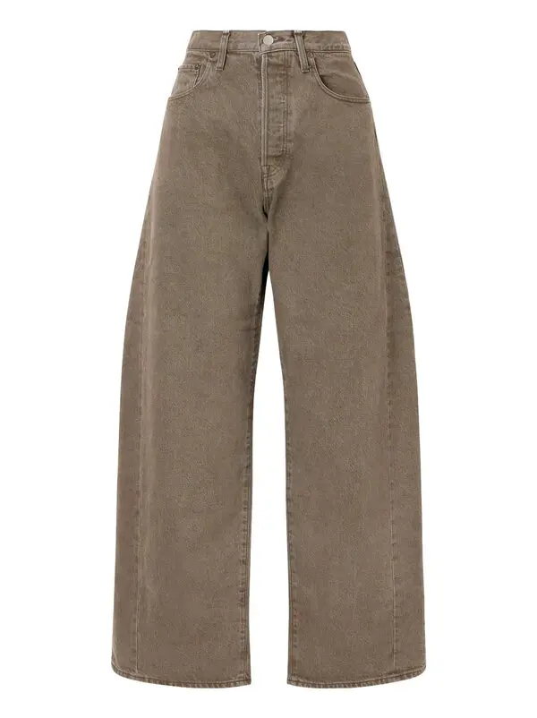 SSSTEIN Deformation High-rise Wide-leg Jeans - Green