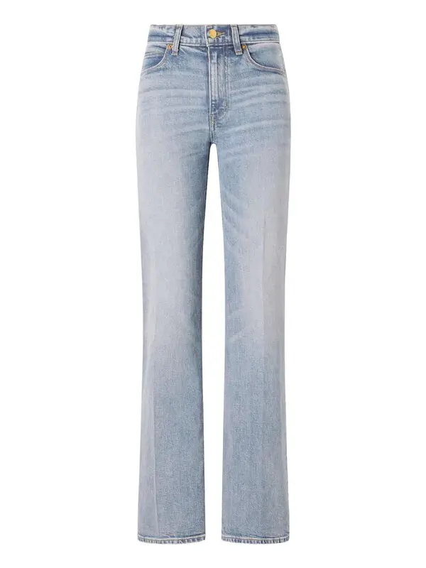 JAMIE HALLER Wide-leg Mid-rise Jeans - Light Denim