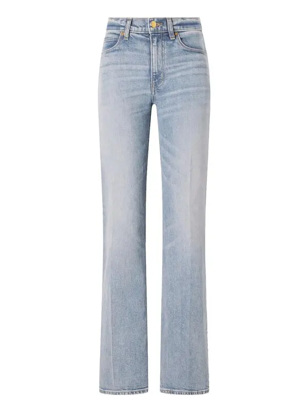 JAMIE HALLER Wide-leg Mid-rise Jeans - Light Denim