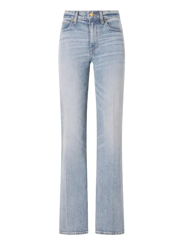 JAMIE HALLER Wide-leg Mid-rise Jeans - Light Denim