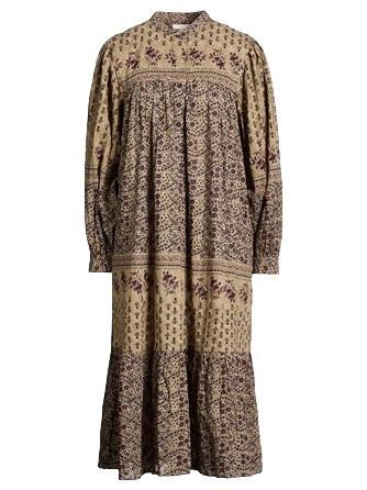 Antik Batik Midi Dress - Beige