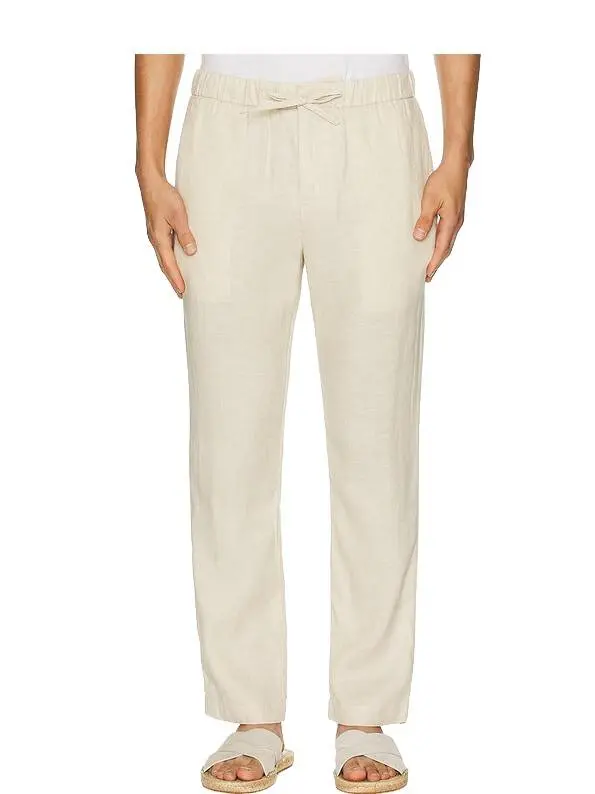 Frescobol Carioca Oscar Linen Chino Pant - Sand