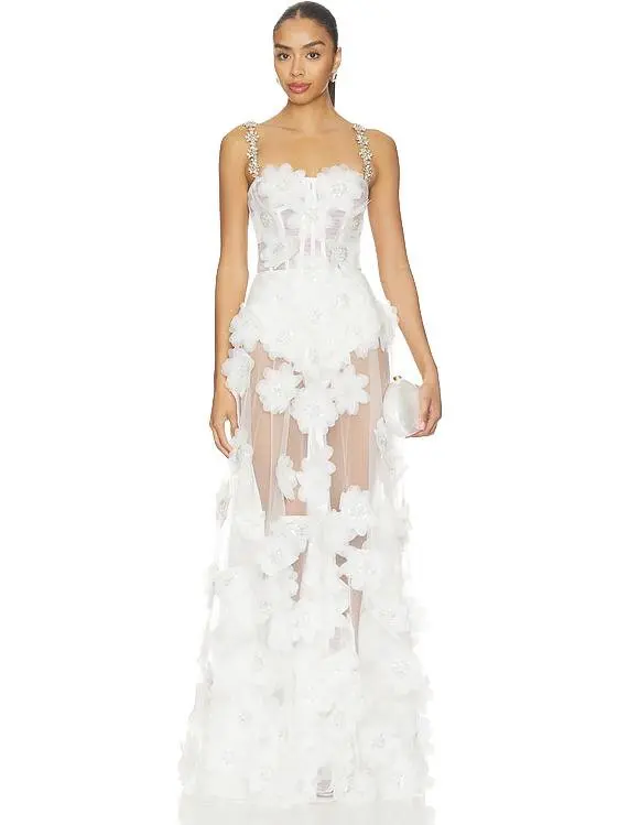 BRONX BANCO Anastasia Bridal Gown - White