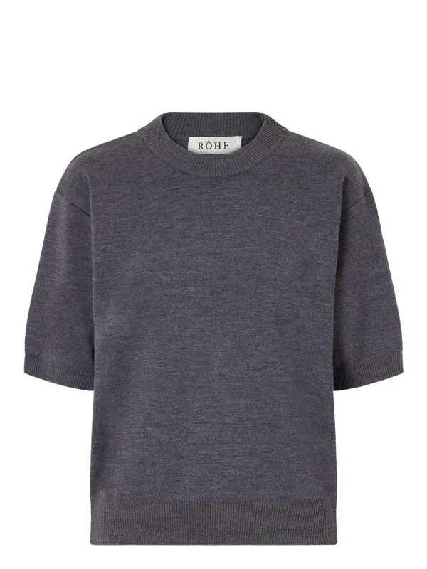RÓHE Merino Wool Sweater - Dark Gray