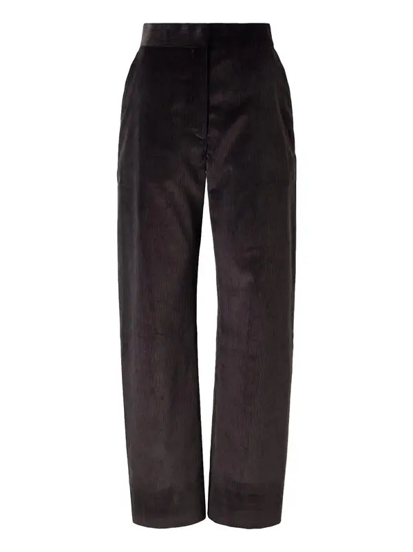 Studio Nicholson Grange Cotton-corduroy Wide-leg Pants - Brown