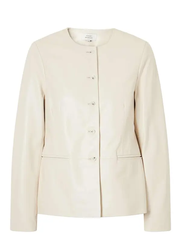 Loulou De Saison Adea Leather Jacket - Ivory