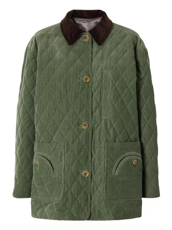 BLAZÉ MILANO Cotton-corduroy Matelassé Jacket - Green