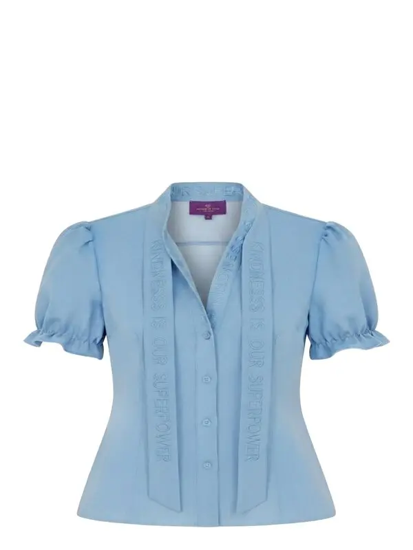 HOUSE OF KIND Goddess Blouse™ In Chambray - Blue
