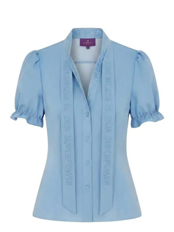 HOUSE OF KIND Goddess Blouse™ In Chambray - Blue