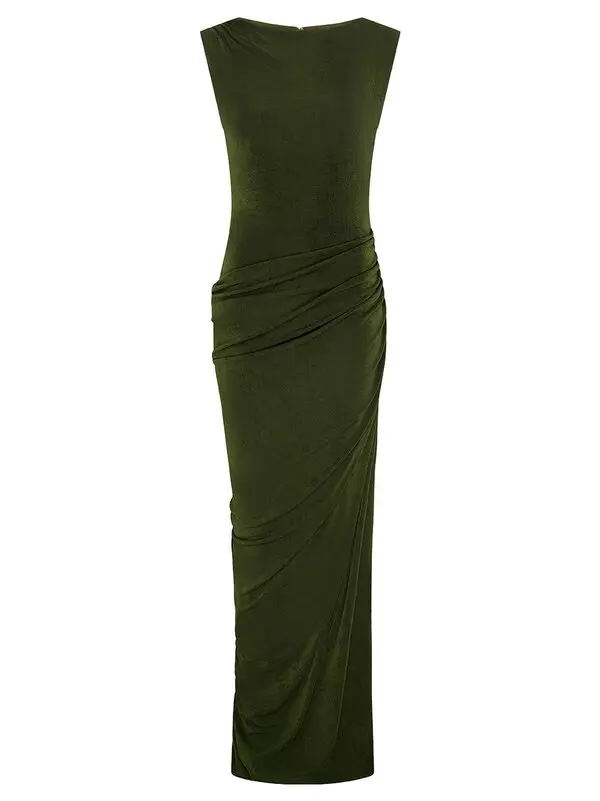 MALOA Yasmin Sleeveless Maxi Dress - Green