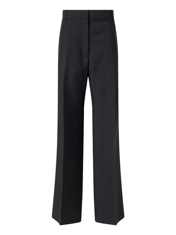 RÓHE Wool And Mohair-blend Wide-leg Pants - Black