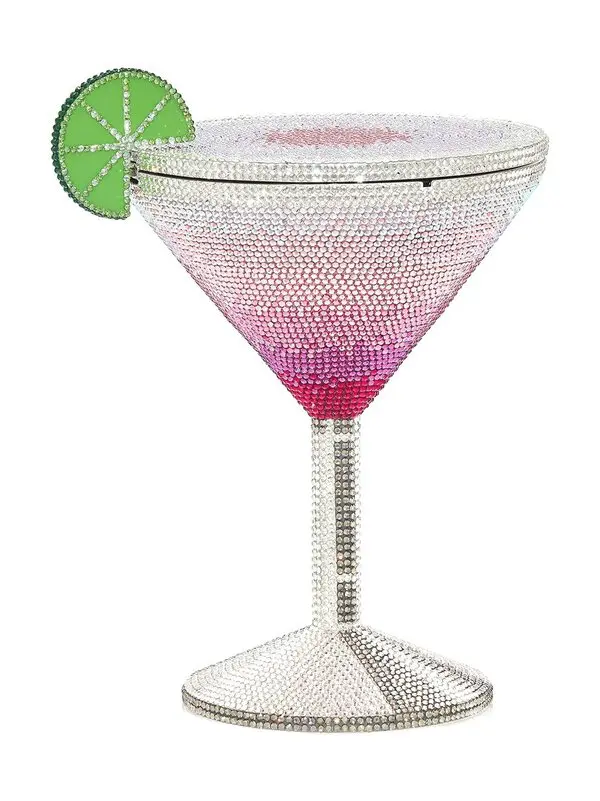Judith Leiber Martini Cosmopolitan Crystal Clutch - Pink