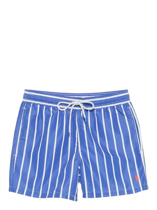 Polo Ralph Lauren Striped Recycled Nylon Swim Trunks - Blue