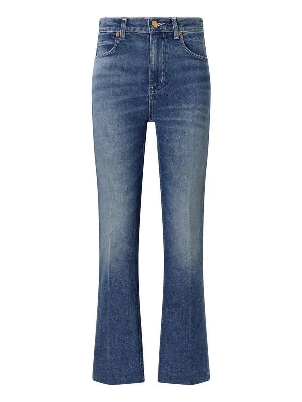 JAMIE HALLER Mid-rise Straight-leg Jeans - Mid Denim
