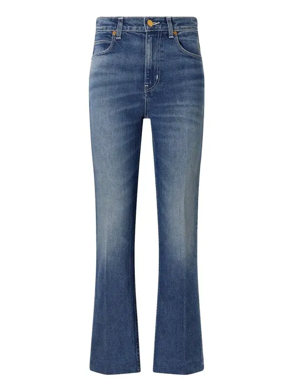 JAMIE HALLER Kenickie Mid-rise Straight-leg Jeans - Mid Denim