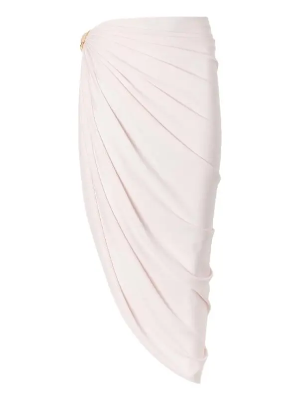 Sportmax Embellished Draped Midi Skirt - Pink