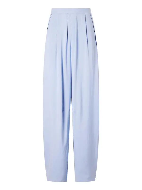 JAMIE HALLER Arc Silk Tapered Pants - Blue