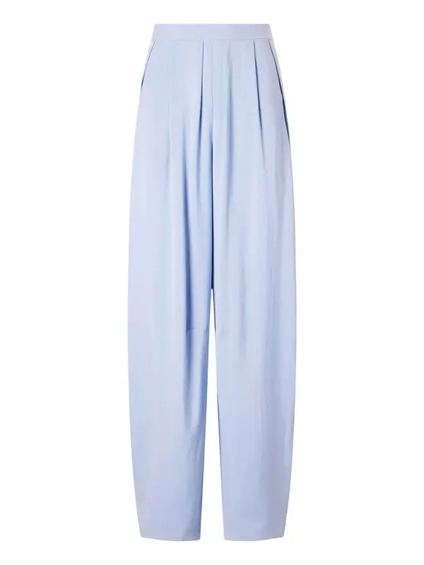 JAMIE HALLER Arc Silk Tapered Pants - Sky Blue