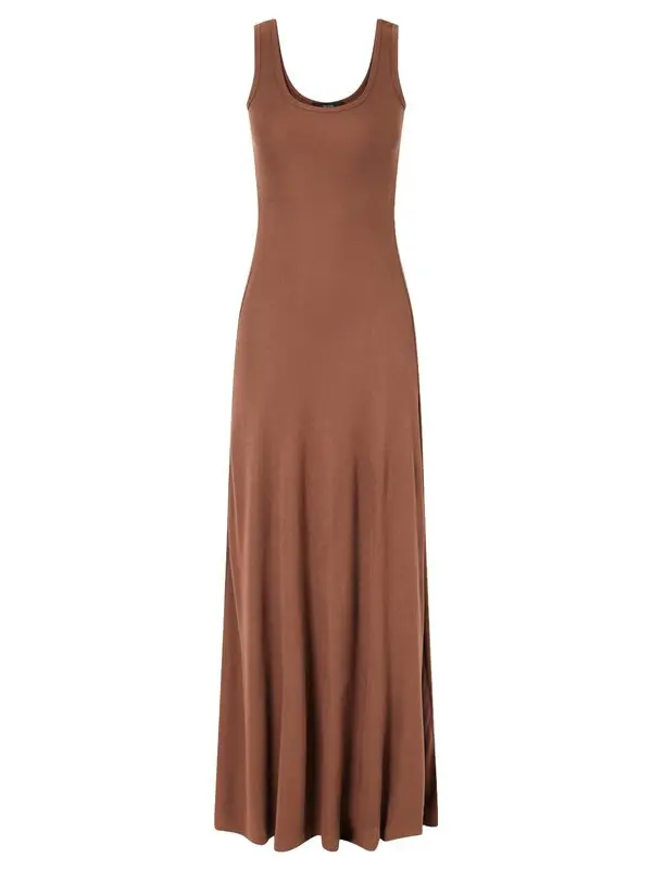 THE PARK Annie Jersey Maxi Dress - Dark Brown