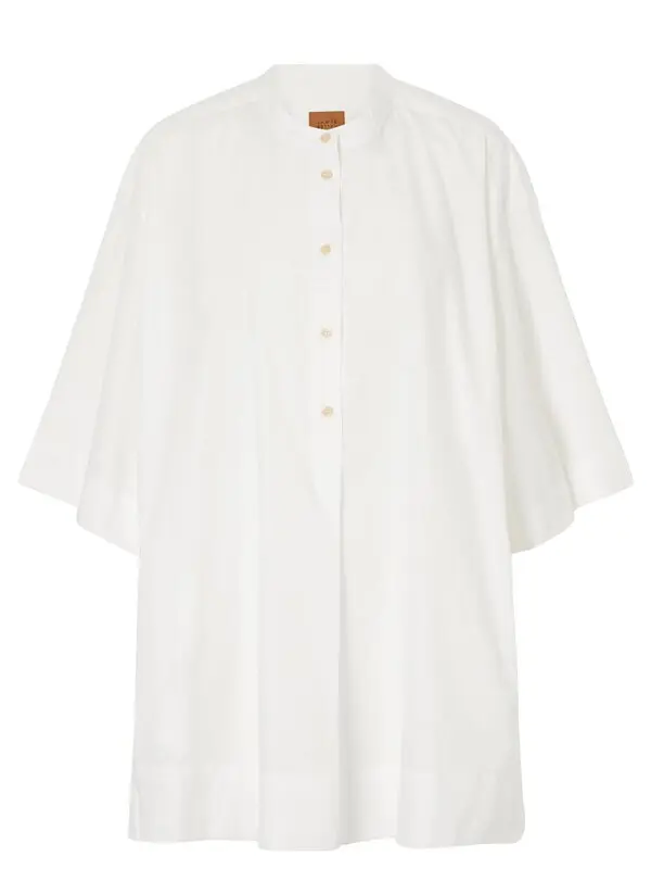 JAMIE HALLER Cotton Caftan Mini Dress - White